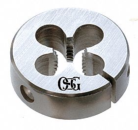 OSG Round Threading Die: Adj, High Speed Steel, Right Hand, M3.5x0.60 ...