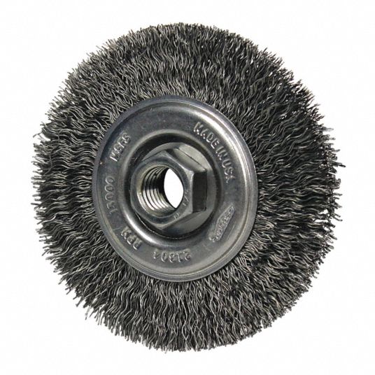 Wire Whl Brush,Crimped Wire,15000 rpm - Grainger