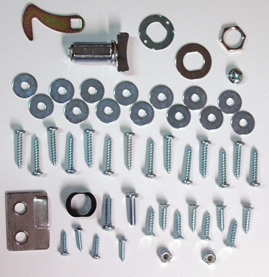 RUBBERMAID COMMERCIAL PRODUCTS, Hardware Kit, 6 in Overall Lg, Hardware ...