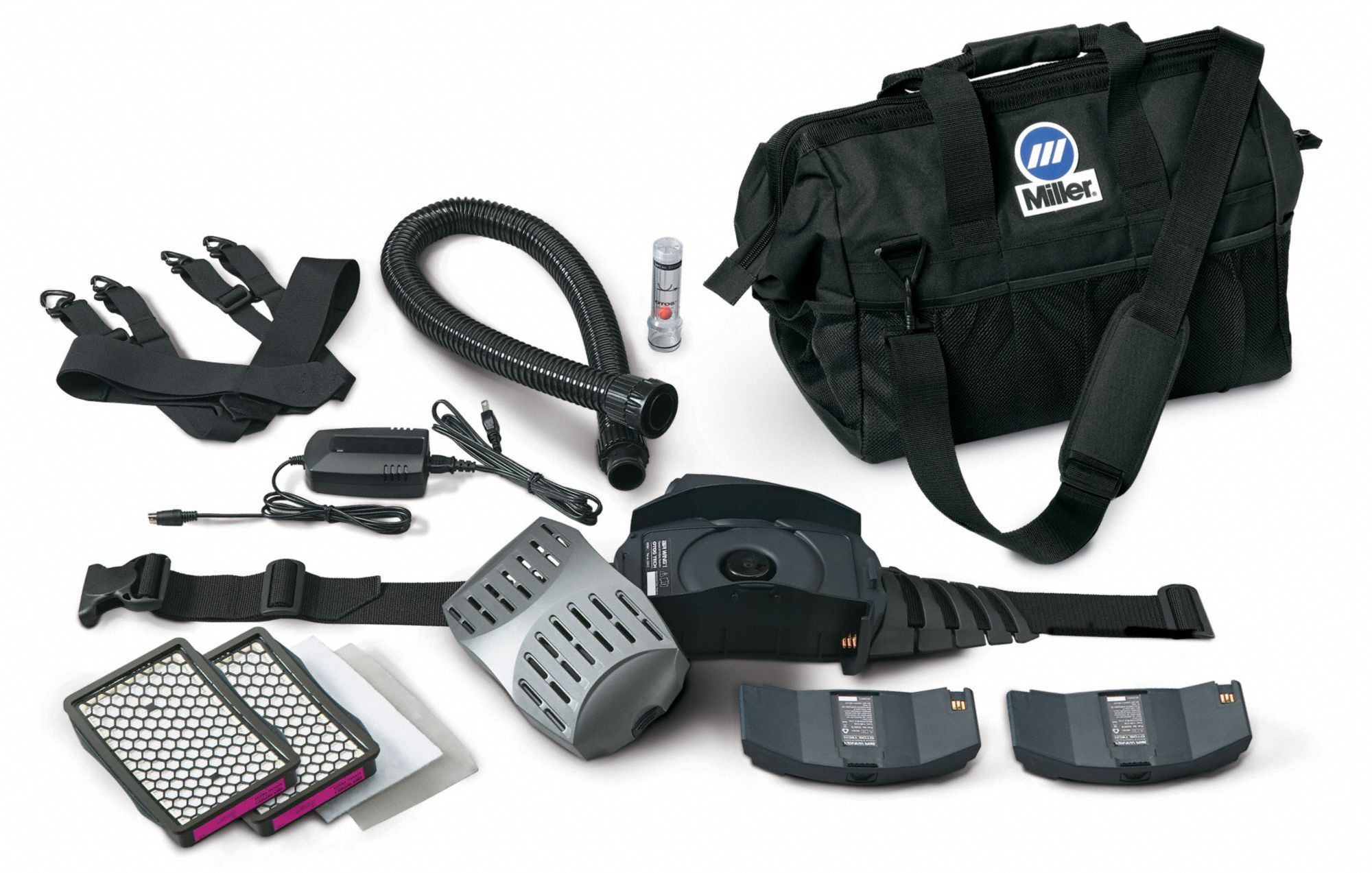 MILLER ELECTRIC Welding PAPR System, Titanium 9400 Helmet - 6CXF6 ...