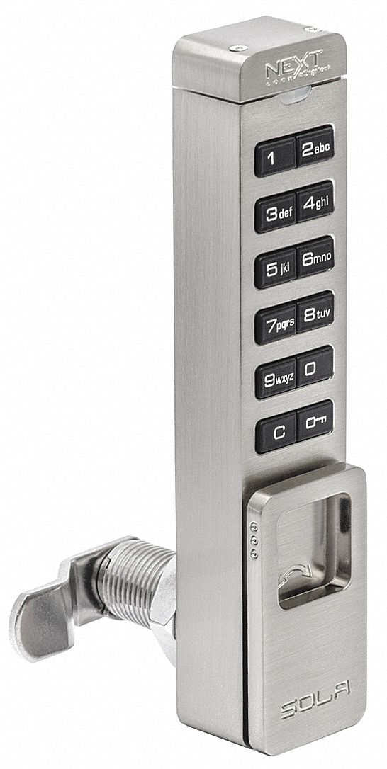 NEXTLOCK Metal, Electronic Keyless Cam Lock, Keypad, Finish Brushed ...