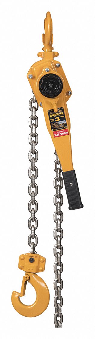 HARRINGTON, Hook Mounted - No Trolley, 6,000 lb Lifting Capacity, Lever Chain Hoist - 33RW69 ...