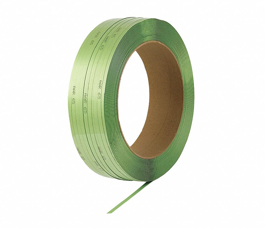 GRAINGER APPROVED Fleje de Plástico Poliéster 5/8" Verde - Flejes de ...