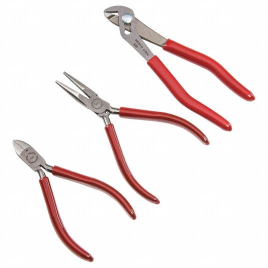 3 Pliers, Includes 4-5/8 in Diagonal Cutter/5-1/4 in Ignition Pliers/5 ...