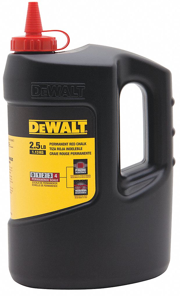 DEWALT, Red, Permanent, Marking Chalk - 33TA99|DWHT72716 - Grainger