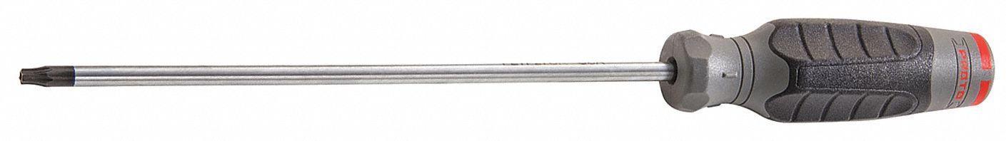 PROTO, T27 Tip Size, 8 in Shank Lg, Tamper Resistant Torx Screwdriver ...