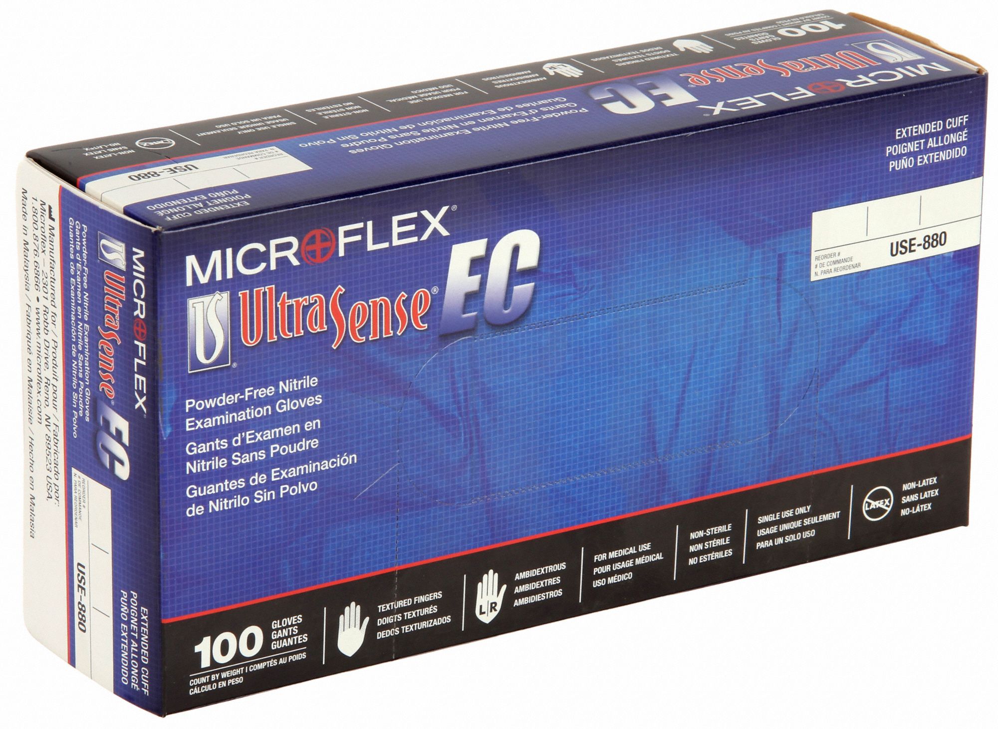 MICROFLEX Nitrile, Disposable Gloves, XS, Powder-Free, 3.5 mil Palm ...