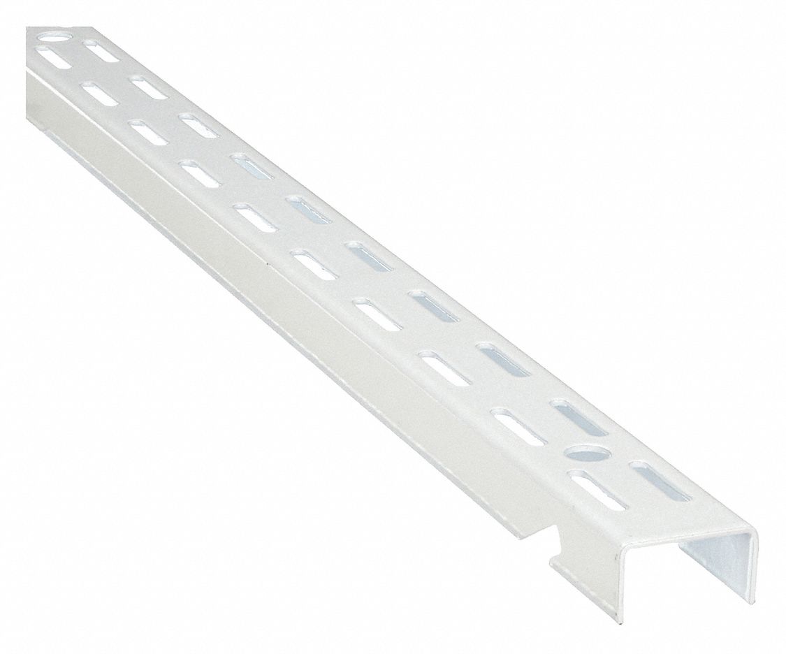 Standard Track, Dual Track, Steel, White, 48 in Length (In.) - Grainger
