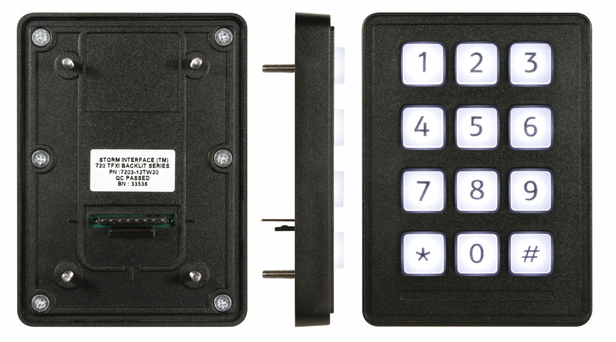 STORM INTERFACE Industrial Illuminated Keypad: 12 Keys, IP65, USB ...