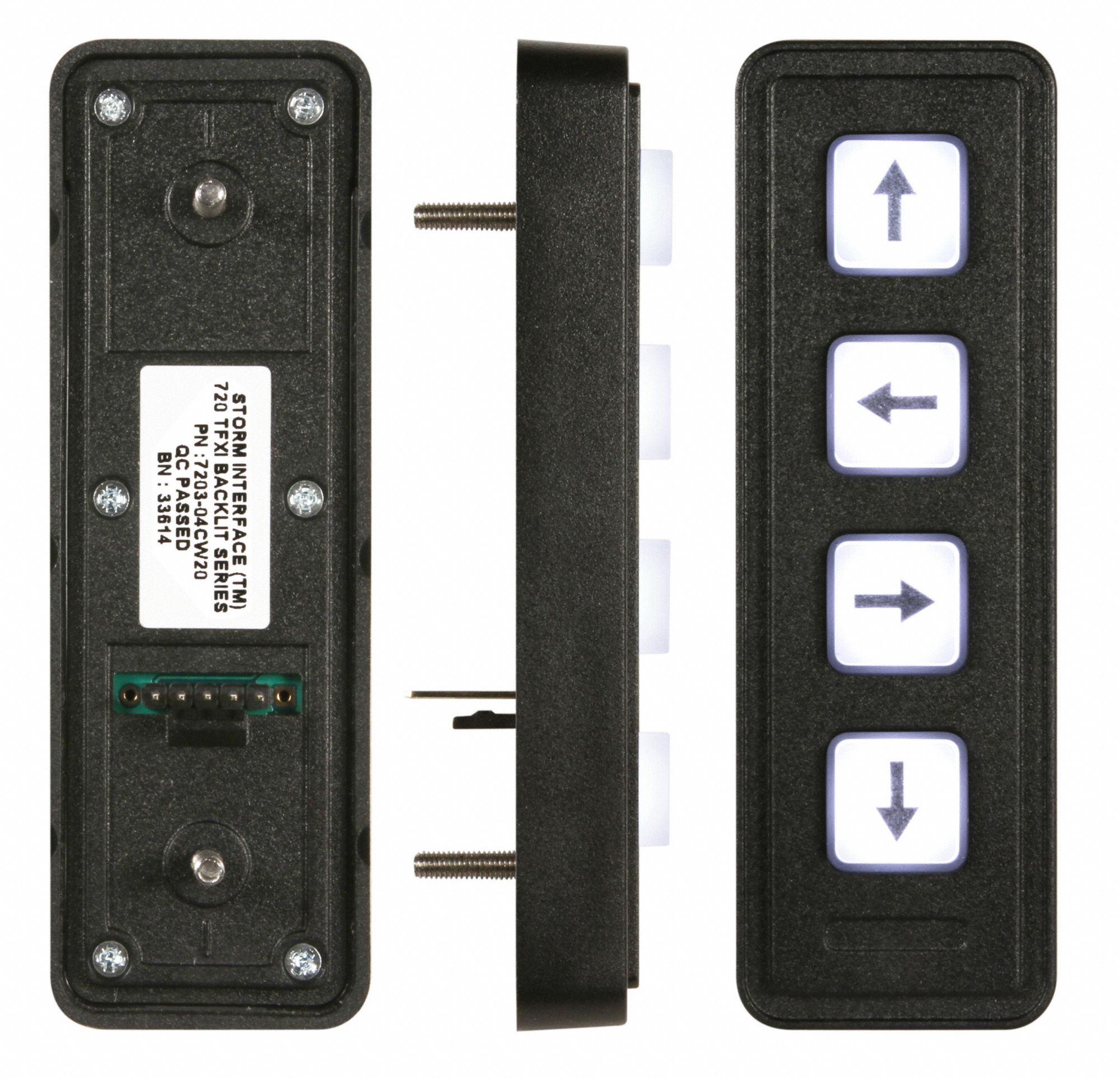 STORM INTERFACE Industrial Illuminated Keypad: 4 Keys, IP65, USB ...