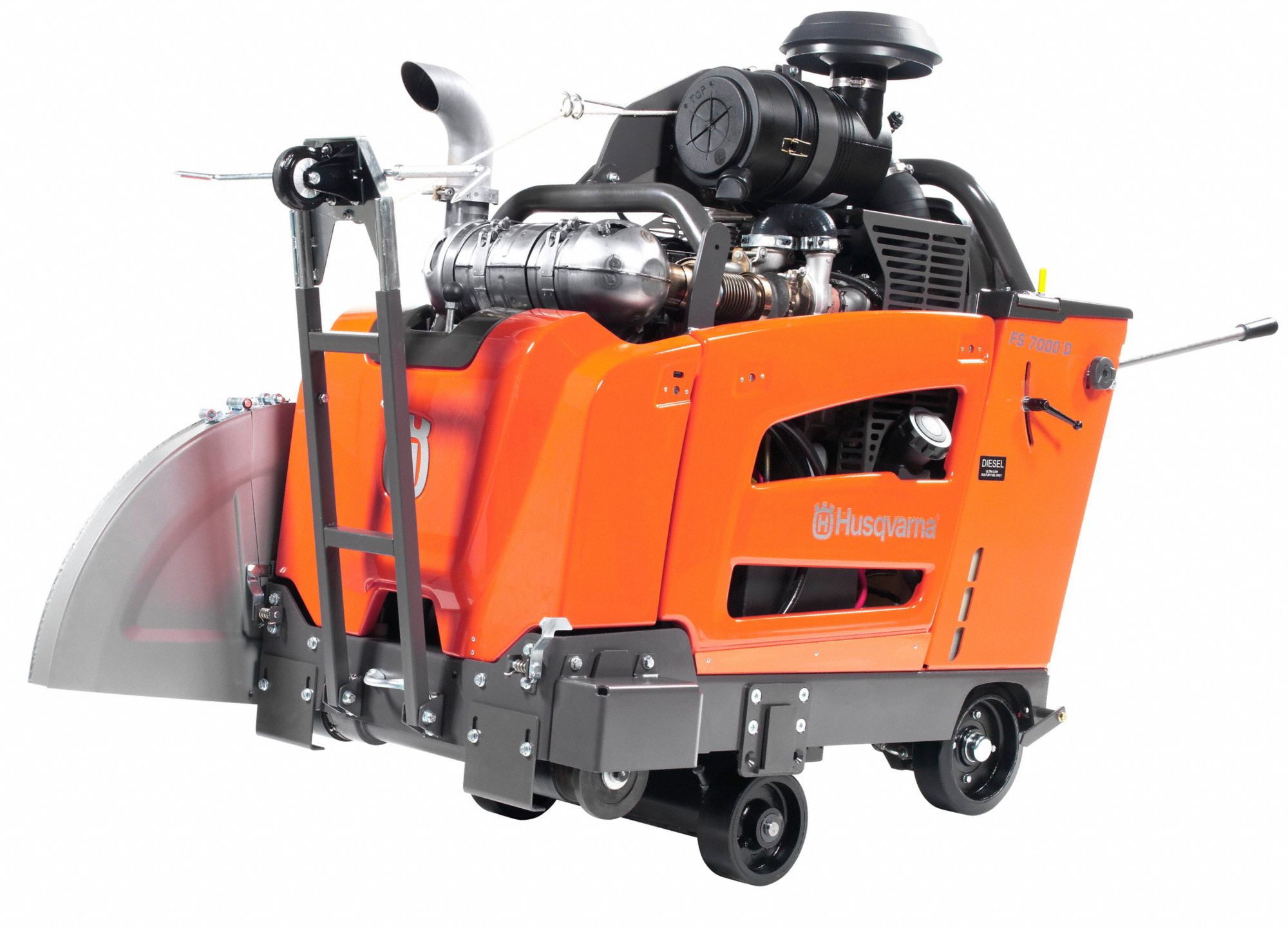 HUSQVARNA Walk-Behind Concrete Saw: 26 in Blade Dia., Wet, 10 1/2 in ...