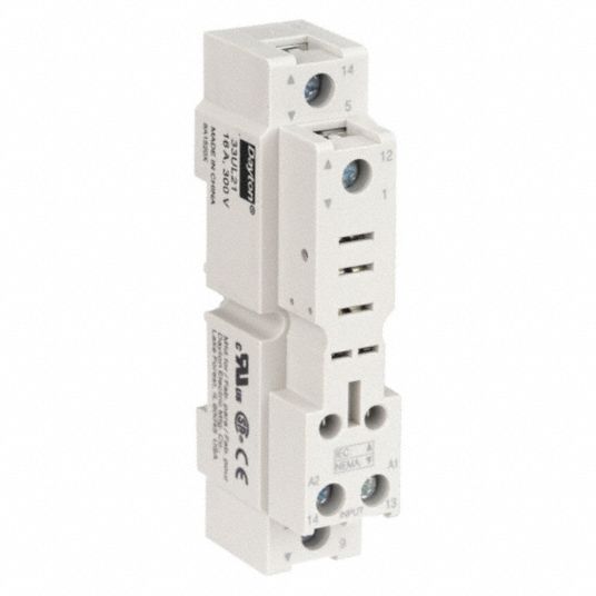 DAYTON, DIN-Rail Socket Mounting, 5 Pins, Relay Socket - 33UL21|33UL21 ...