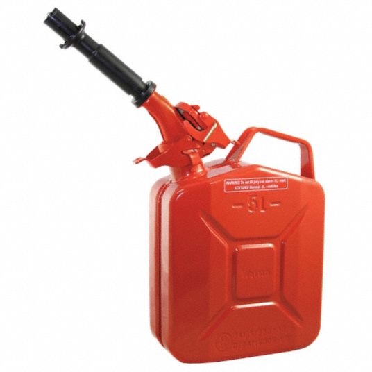 WAVIAN, 1.3 gal Capacity, Gasoline, Gas Can - 33UZ37|JC005RVS - Grainger