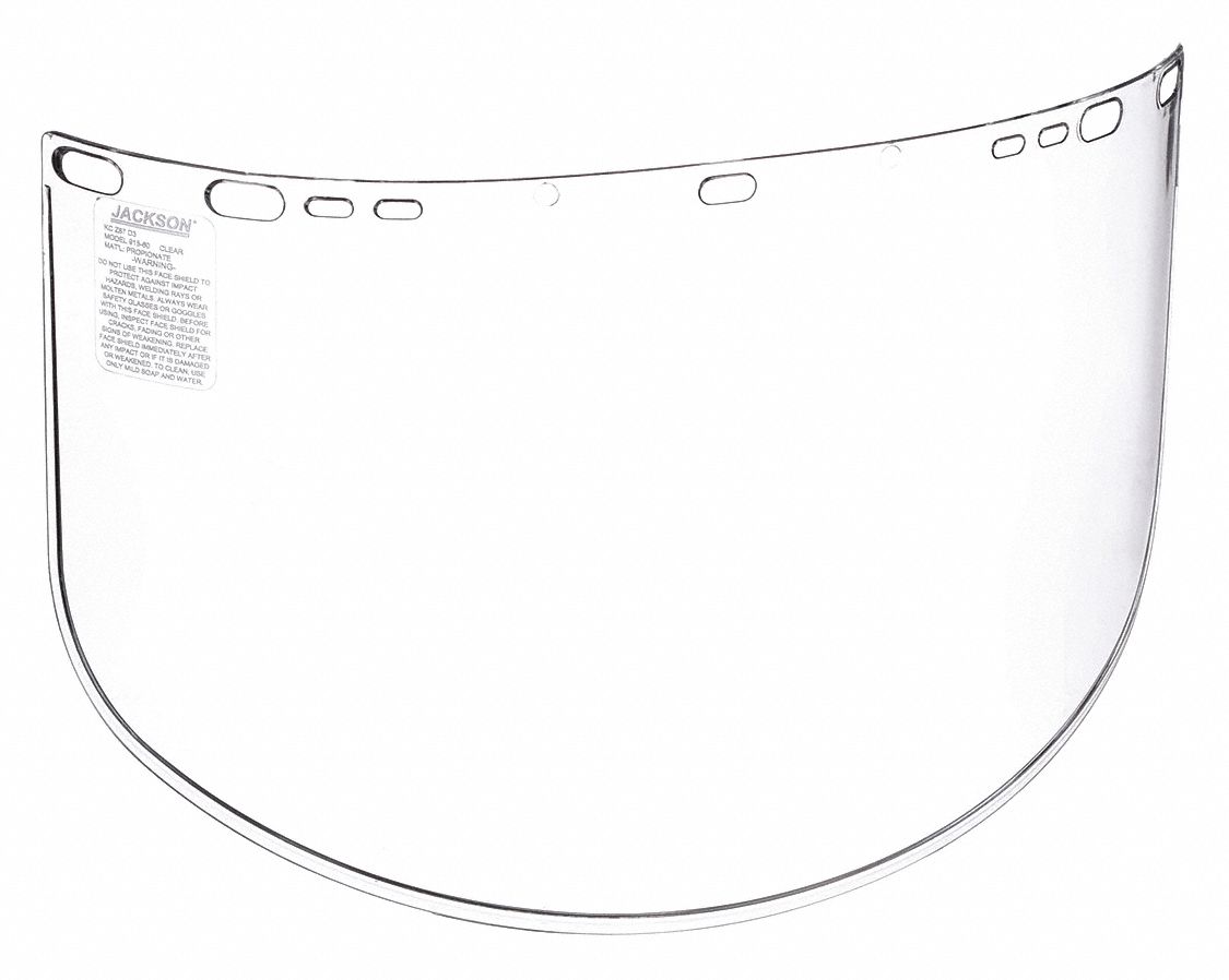 JACKSON SAFETY, 15 1/2 in Overall Wd, 9 in Overall Ht, Face Shield ...