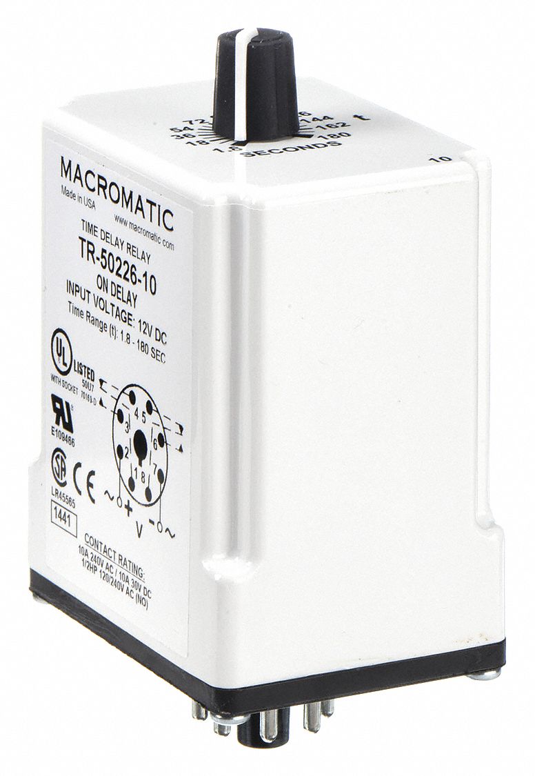MACROMATIC, Socket Mounted, 240V AC, Single Function Time Delay Relay ... MACROMATIC, Socket Mounted, 240V AC, Single Function Time Delay Relay ...