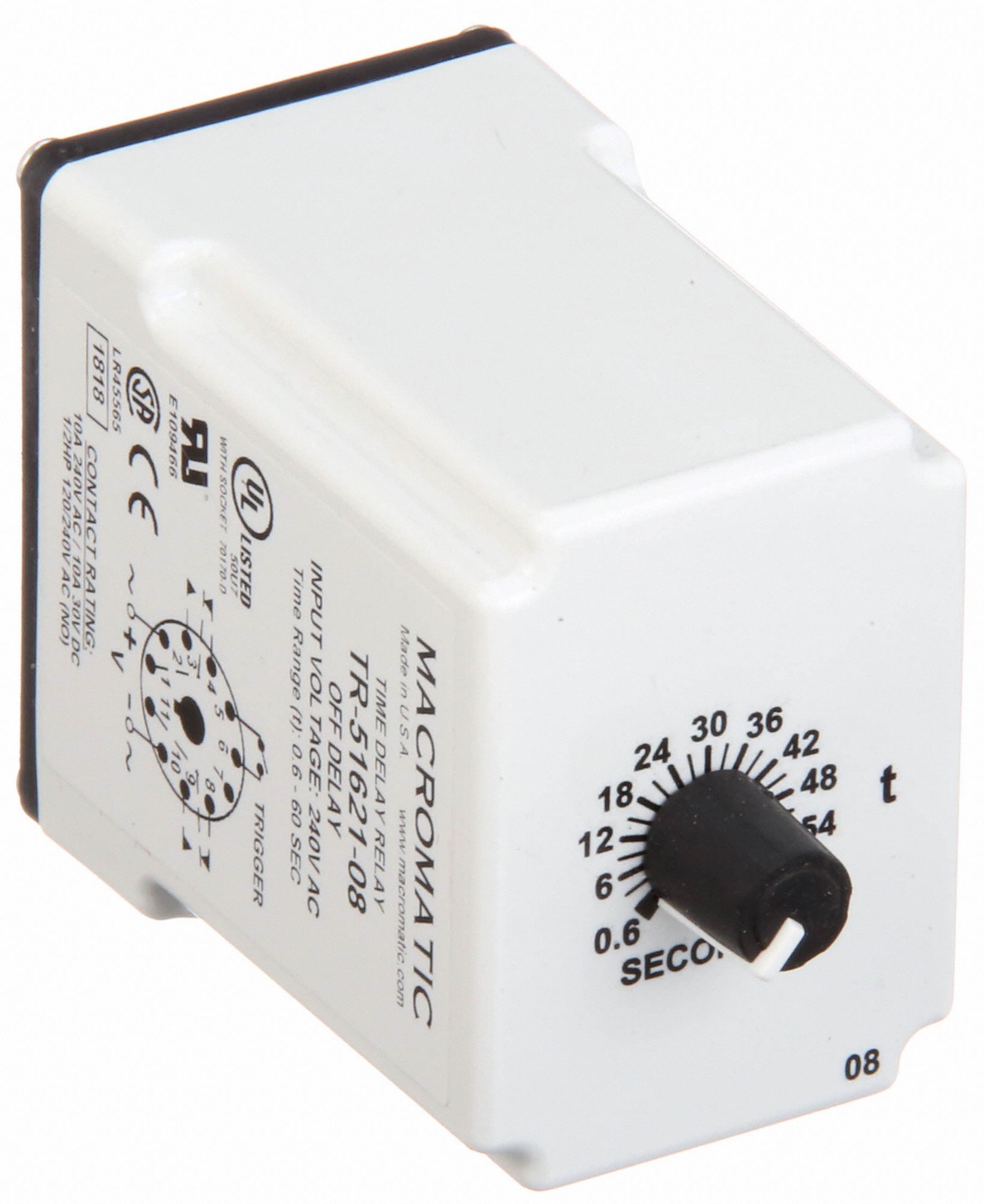 MACROMATIC Single Function Timing Relay, 240V AC, 10A @ 240V, 11 Pins ... MACROMATIC Single Function Timing Relay, 240V AC, 10A @ 240V, 11 Pins ...