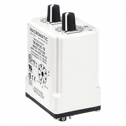 MACROMATIC, Socket Mounted, 240V AC, Single Function Time Delay Relay ... MACROMATIC, Socket Mounted, 240V AC, Single Function Time Delay Relay ...