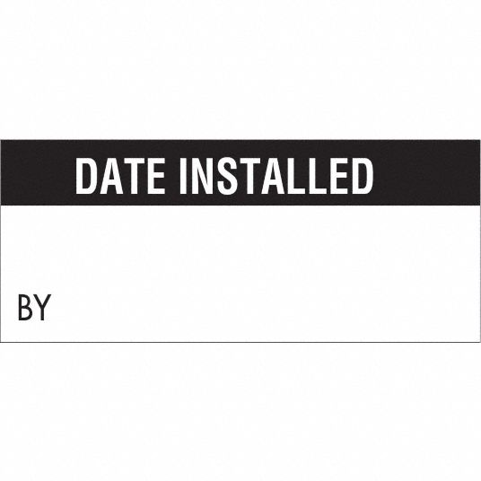 1 1/2 in Wd, 5/8 in Ht, Maintenance Label - 33VG47|WO-17 - Grainger