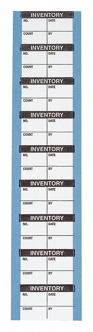 BRADY Inventory Control Label, Inventory, Black/White, 1 in Height, 1 1 ...