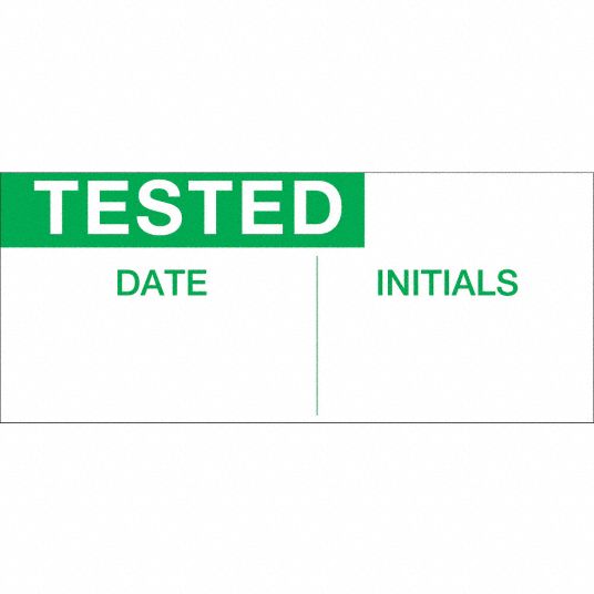 Tested Write-On Labels, 1 1/2 in Wd, Quality Inspection Label - 33VG85 ...