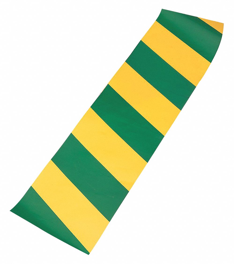 Striped Label: Paper Stock, 1 in Ht, 21 in Lg, 6 in Wd, Features Self ...