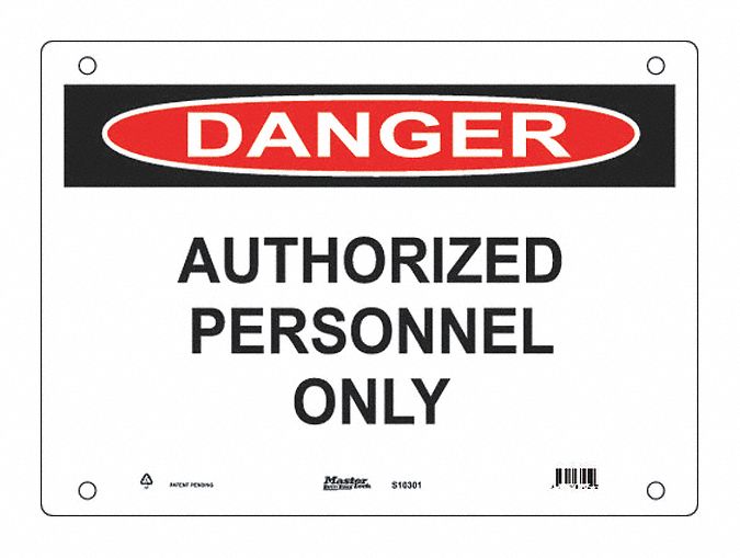 Plastic, Danger Sign, Danger, 20 in Width, 14 in Height, English - Grainger