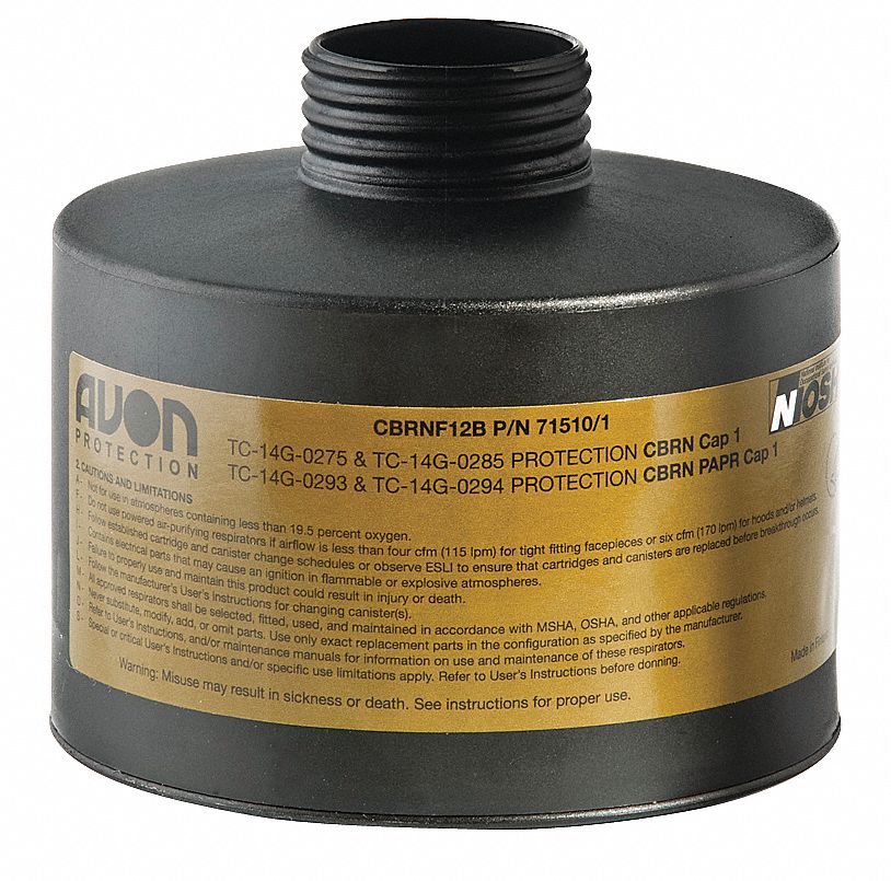 AVON PROTECTION SYSTEMS Gas Mask Canister For Use With Mfr. No. C50 ...
