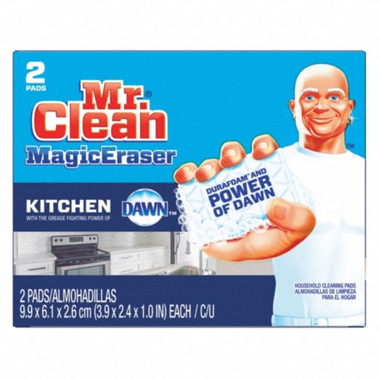 MR. CLEAN, Foam, 3 29/32 in Lg, Scrubber Sponge - 33X682|PGC 47546 ...