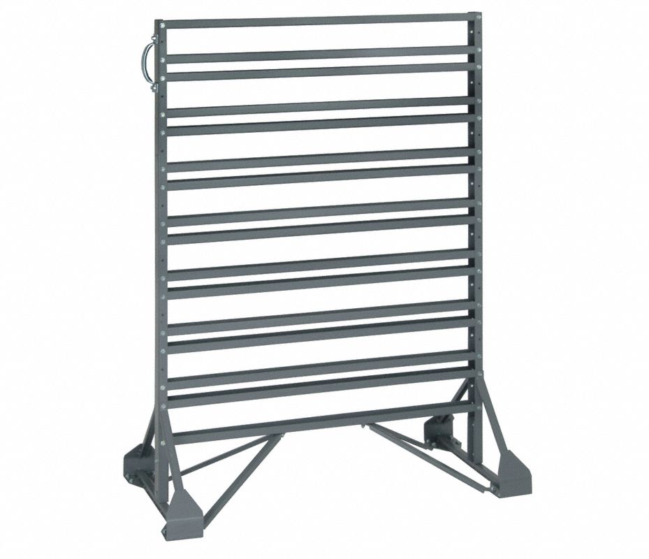 QUANTUM STORAGE SYSTEMS Rack Riel Gav,53",2Lad,Cap 1600 lb,Acero ...