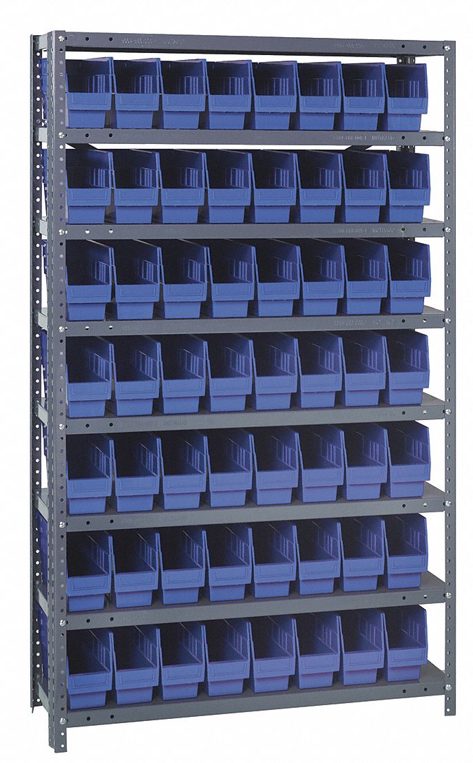 QUANTUM STORAGE SYSTEMS, 36 in x 18 in x 75 in, 1 Sided, Bin Shelving ...