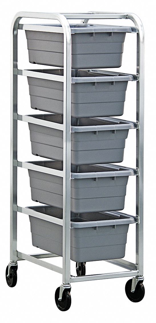 QUANTUM STORAGE SYSTEMS, 5 Bins/Tubs, Lightweight Corrosion-Resistant ...