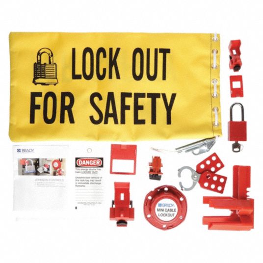 BRADY, No Padlocks, 121500, Lockout Kit - 33Z365|121500 - Grainger