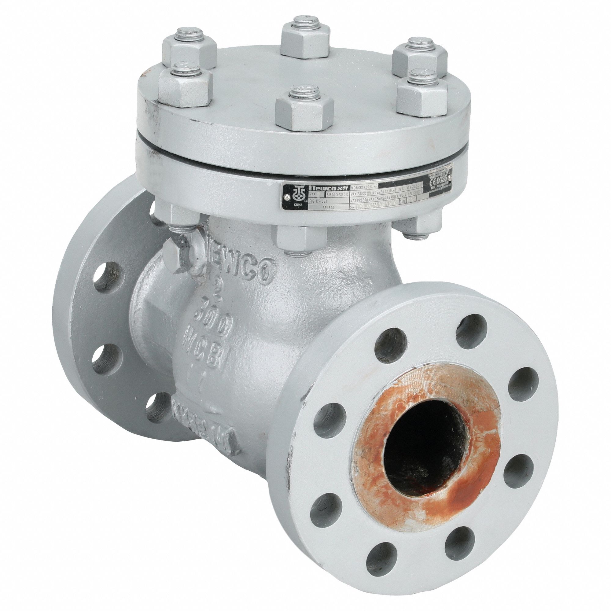 NEWCO, Swing, Inline Valve Body, Swing Check Valve - 33Z833|02-33F-CB2 ...