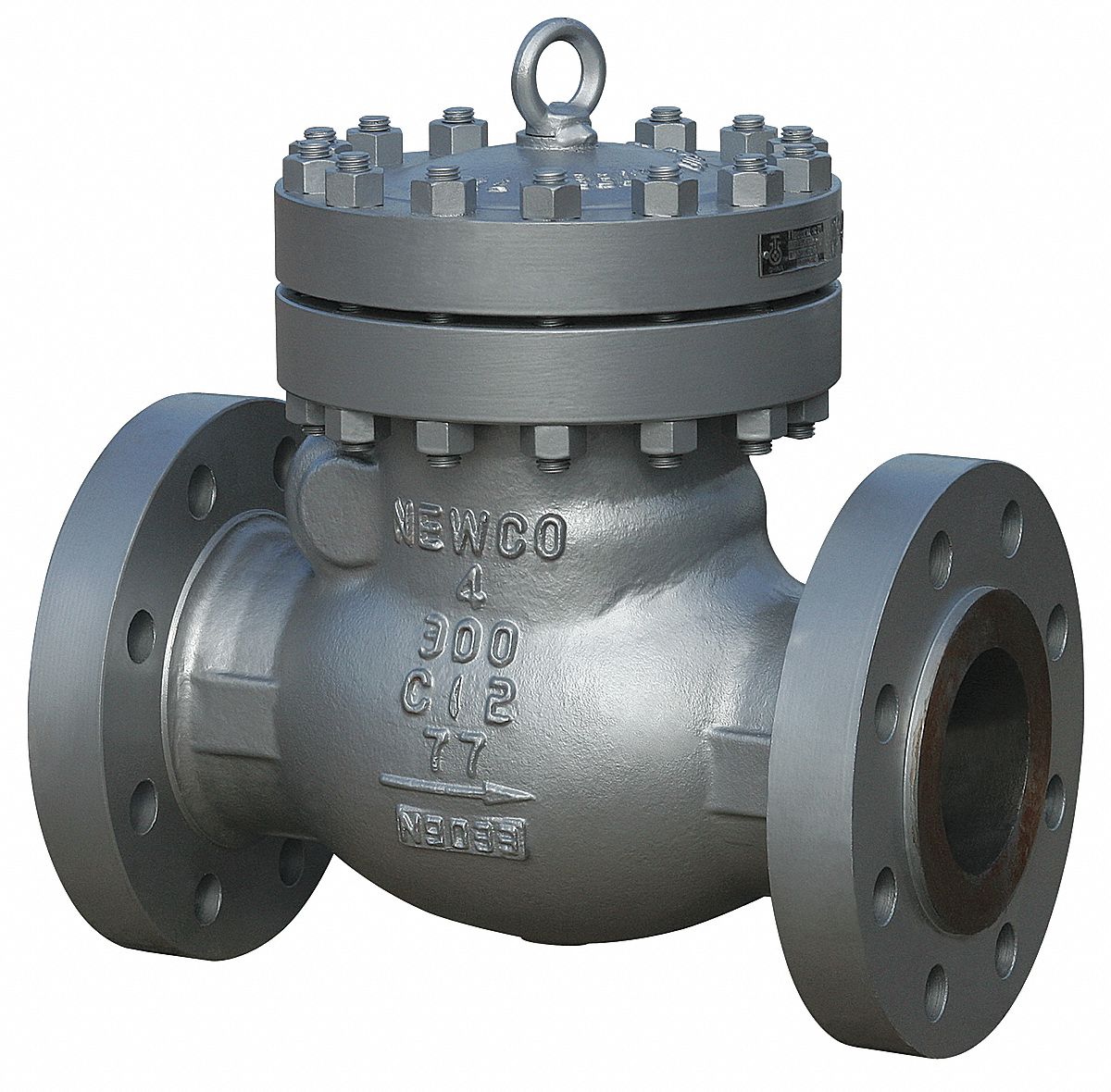 NEWCO Check Valve 4 In Single Inline Swing Carbon Steel Flange X
