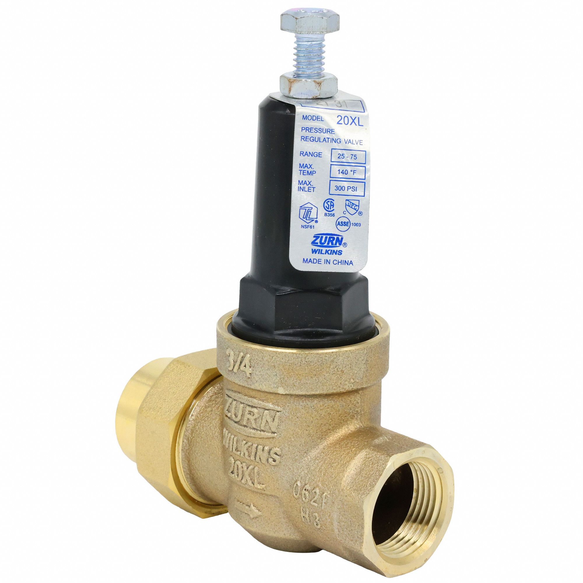 WILKINS, FNPT x FNPT, 3/4 in Pipe Size, Water Pressure Reducing Valve ...