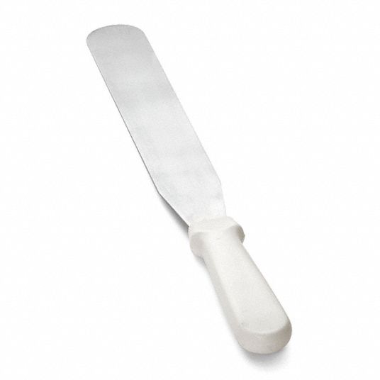 Icing Spatula,SS,Wht Plastic Handle,10" - Grainger