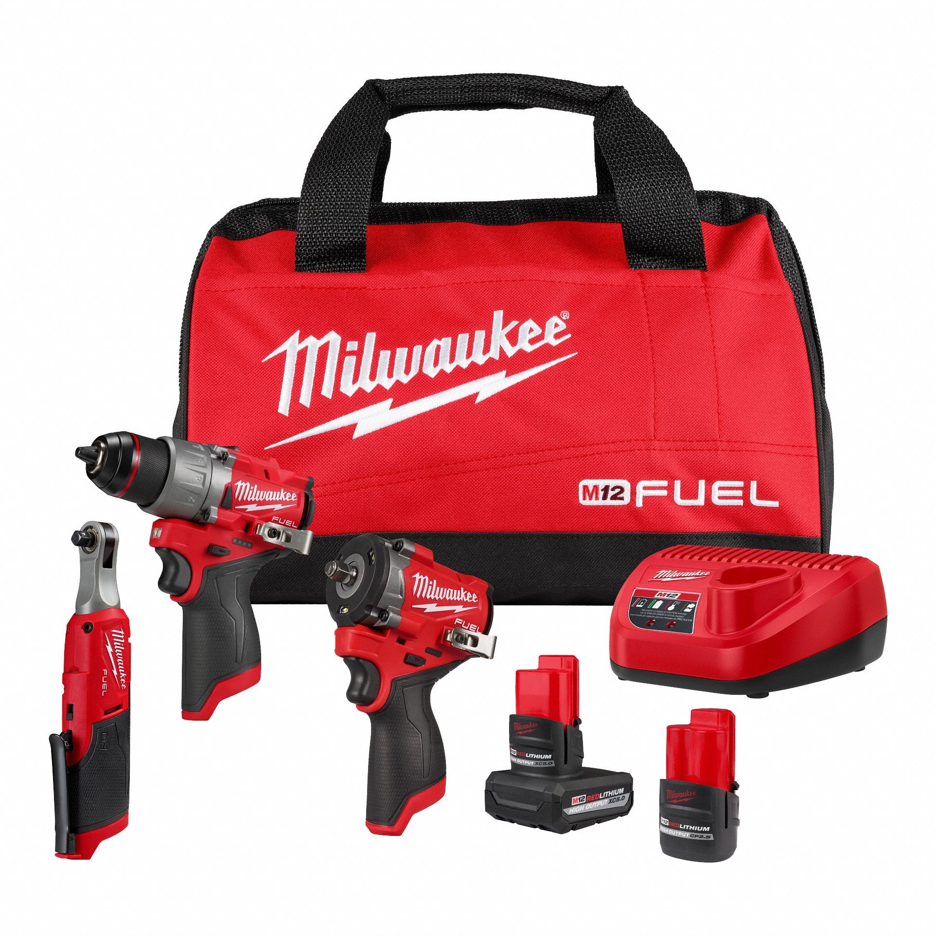 MILWAUKEE, 3 Tools, 12 V DC Volt, M12 FUEL 3PC AUTO KIT - 875MK6|3424 ...