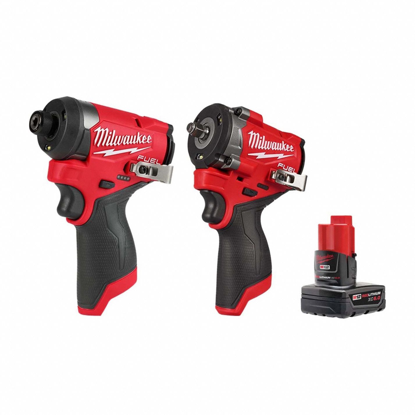 MILWAUKEE, 2 Tools, Impact Driver/Impact Wrench, Tool Combination Kit ...