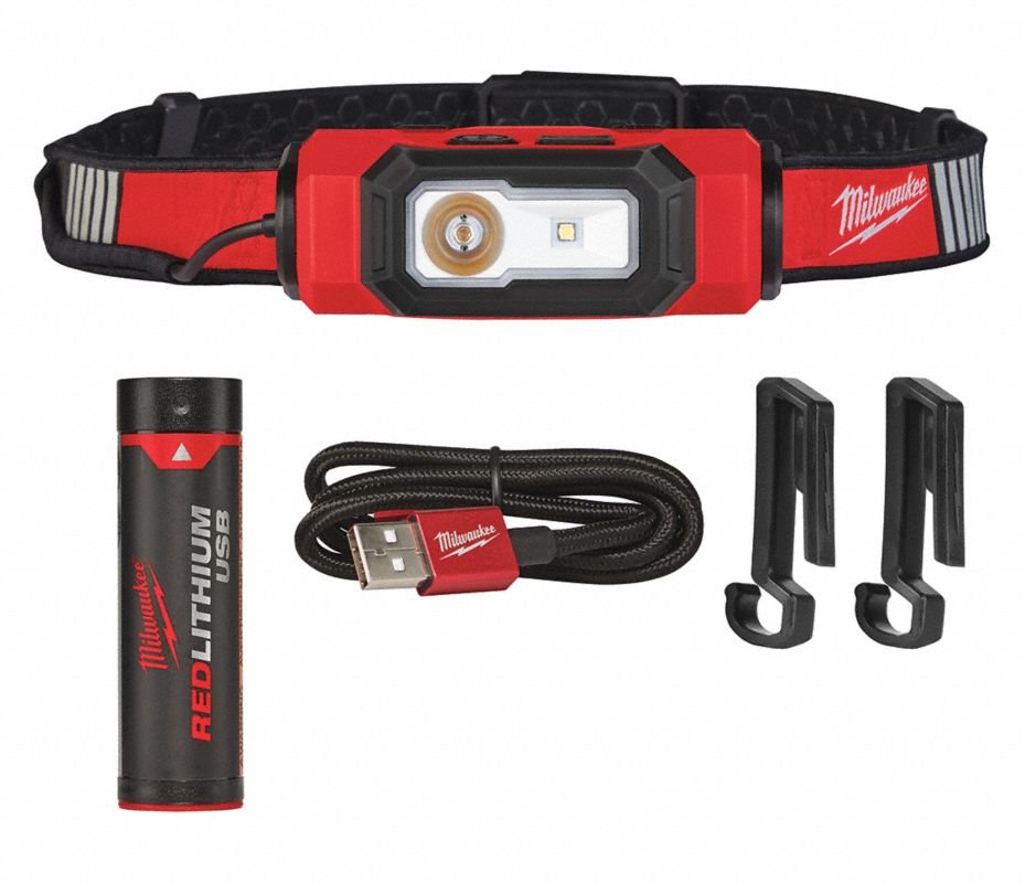 MILWAUKEE Linterna para la Cabeza LED 600 Lúmenes Plástico Negro , Rojo ...