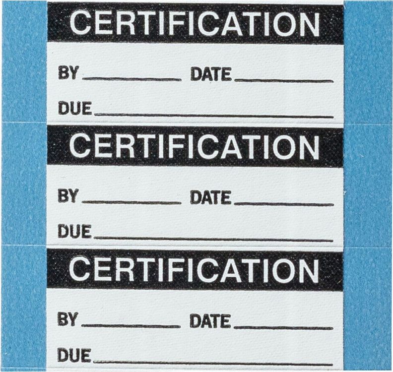 Calibration, 1 1/2 in Wd, Inspection Label - 346WN5|WO-42-PK - Grainger
