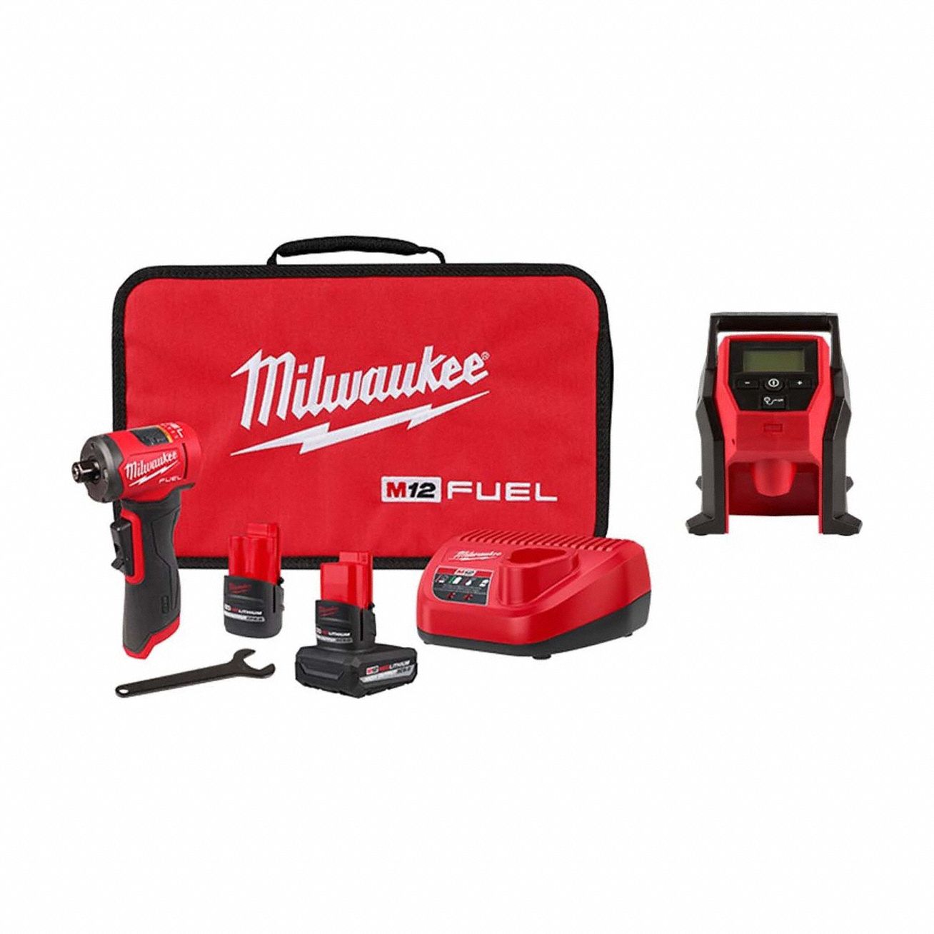 MILWAUKEE, 2 Tools, Die Grinder/Inflator, Tool Combination Kit - 438MD4 ...