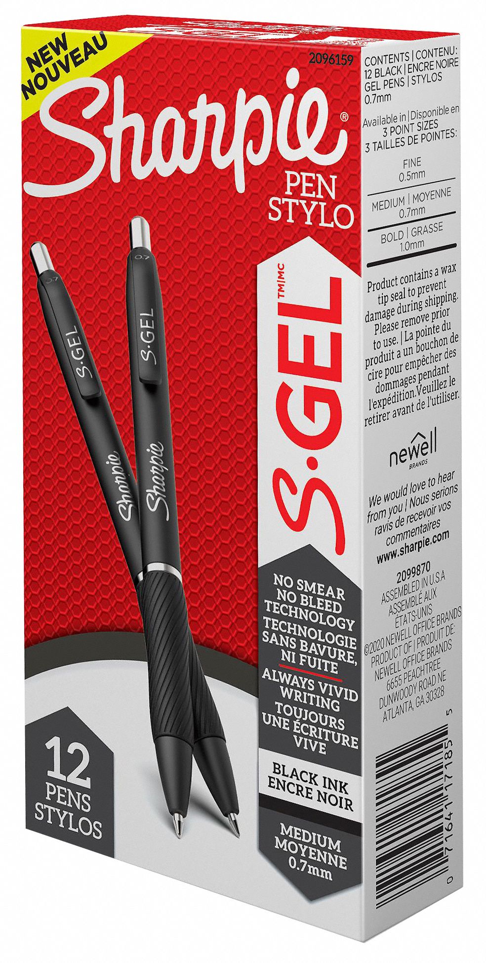 SHARPIE, S-Gel, Black, Pen Set - 348JK0|2096159 - Grainger