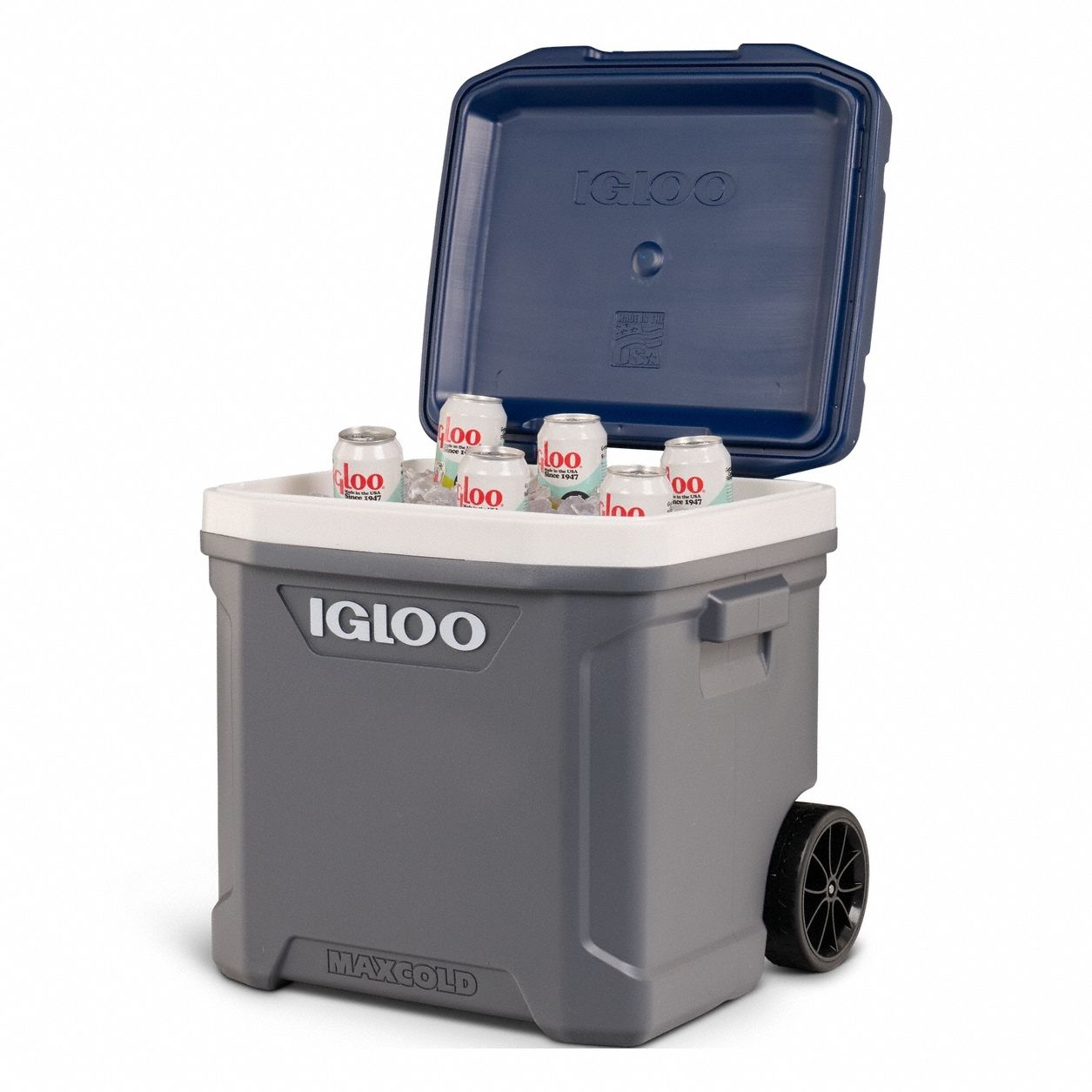 IGLOO, Gray, 98 Cans, Chest Cooler - 821GR5|34962 - Grainger