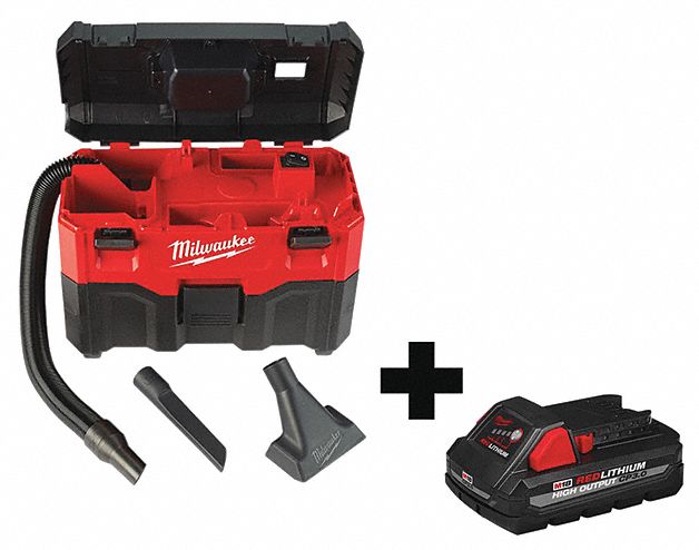 MILWAUKEE, 2 gal Tank Size, Nylon, Portable Shop Vacuum - 349AJ5|0880 ...