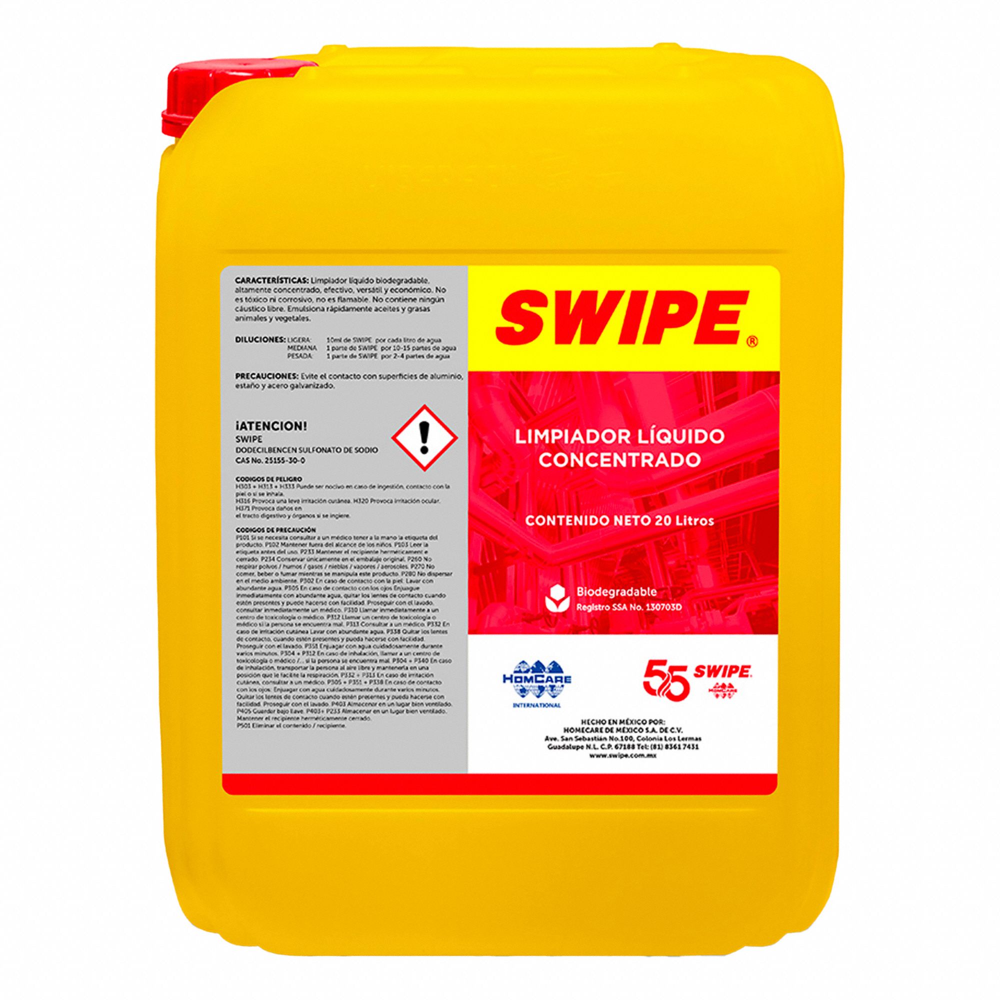 SWIPE Limpiador Desengrasante Líquida 5 gal. - 349DE6 | SWIPE ...