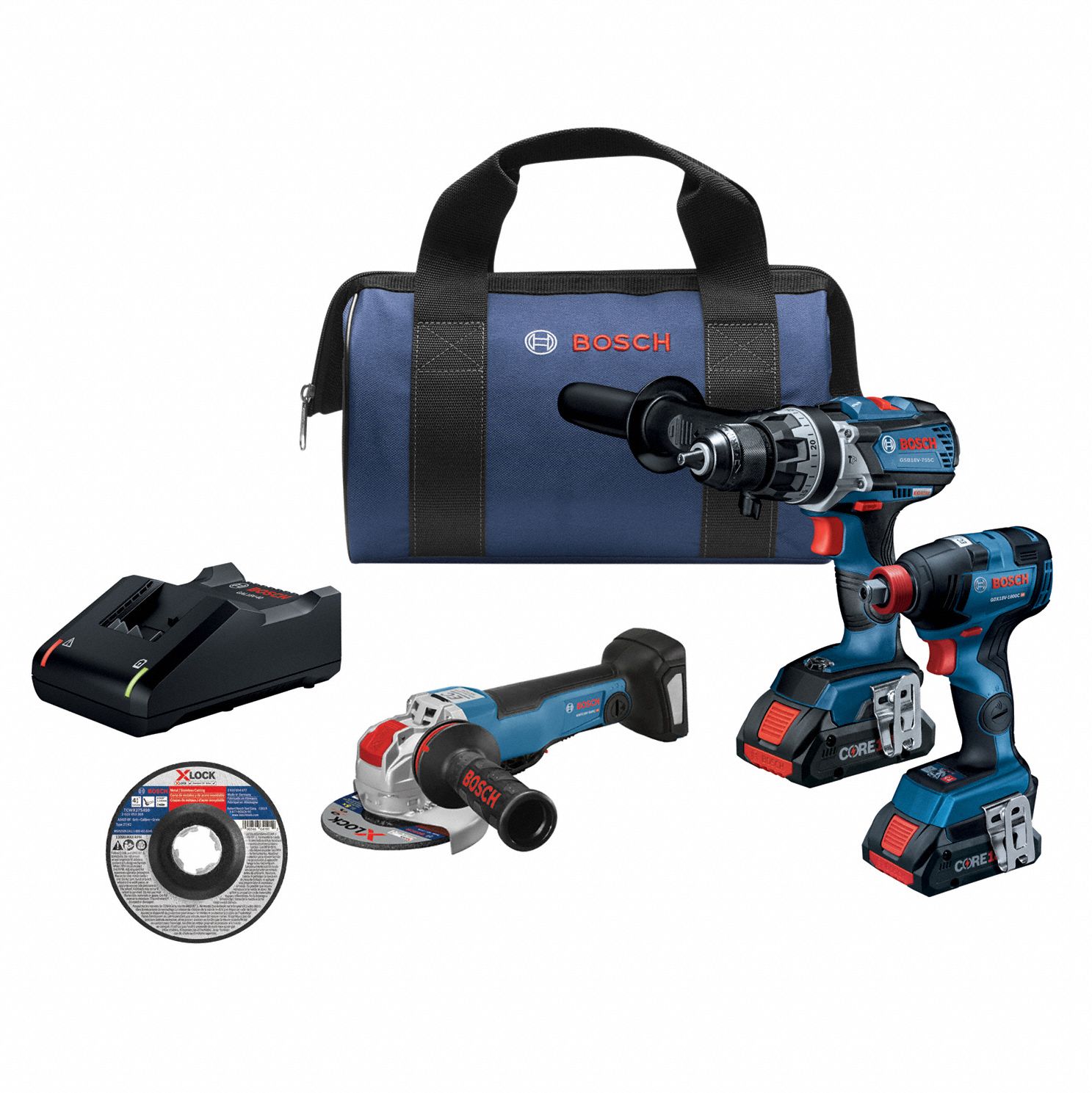 18 V Volt, 2 Tools, Cordless Combination Kit - 349JL1|GXL18V-224B25 ...