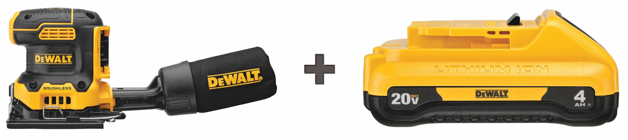 DEWALT, 20V MAX, Battery Included, Cordless Sheet Sander - 349JL7 ...
