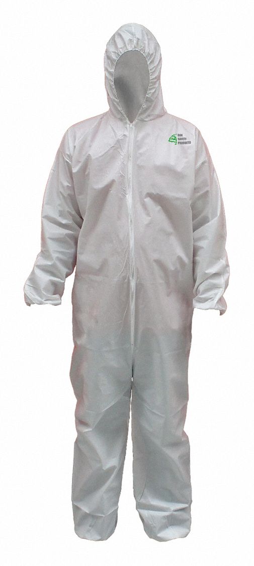 OAK SAFETY PRODUCTS Overol Desechable Mediano Blanco de Polipropileno y ...