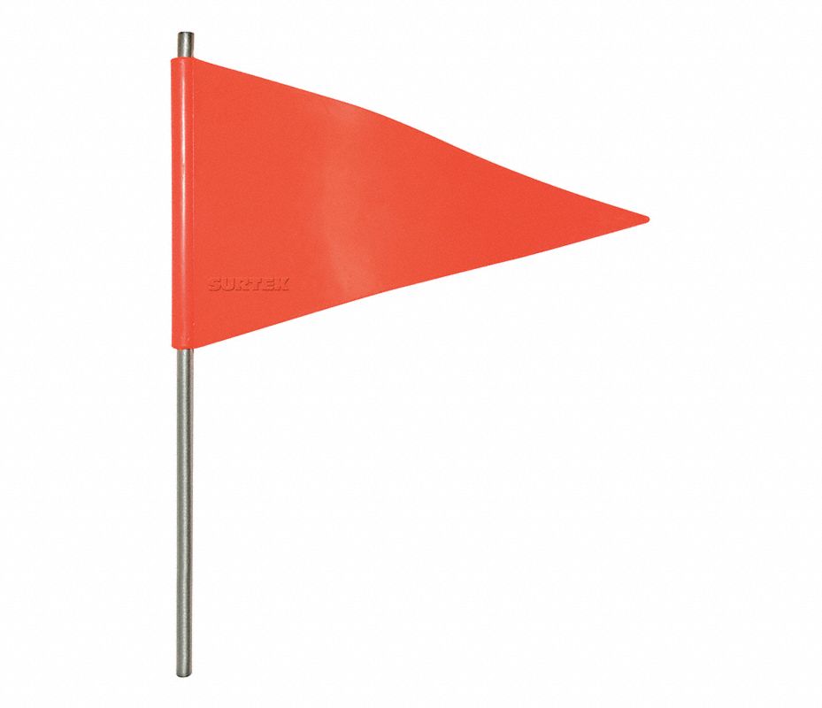 SURTEK Bandera de Advertencia Naranja Fluorescente Triángulo 20" x 16 ...
