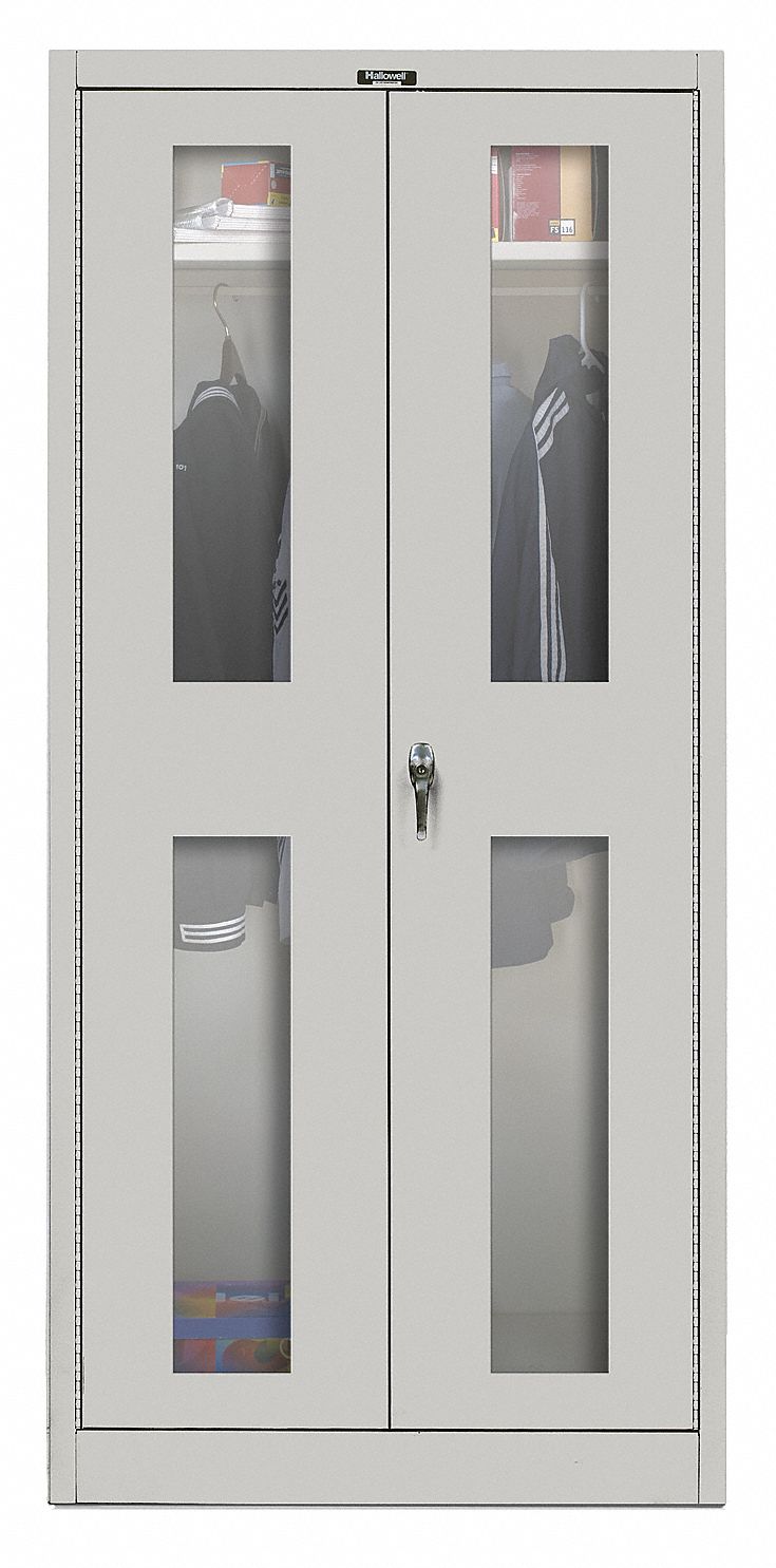 HALLOWELL Storage Cabinet: 36 in x 24 in x 78 in, 1 Adj Shelf, Swing ...